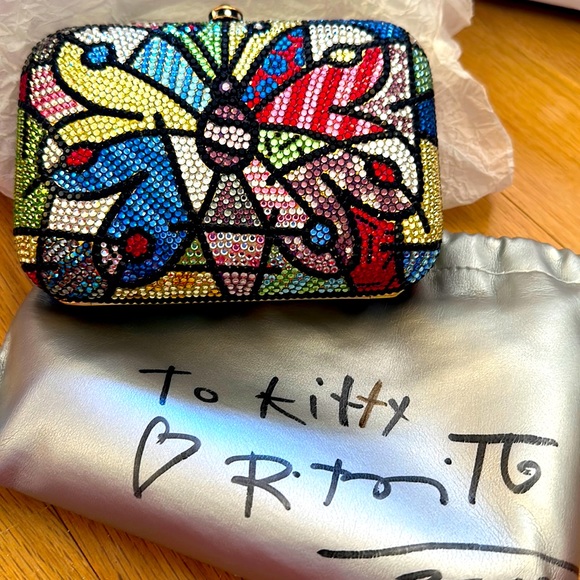 Romero Britto | Bags | Signed Romero Britto Clutch | Poshmark